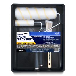6 Pc. Paint Tray Set with Rollers & Brush | Grip Tight Tools